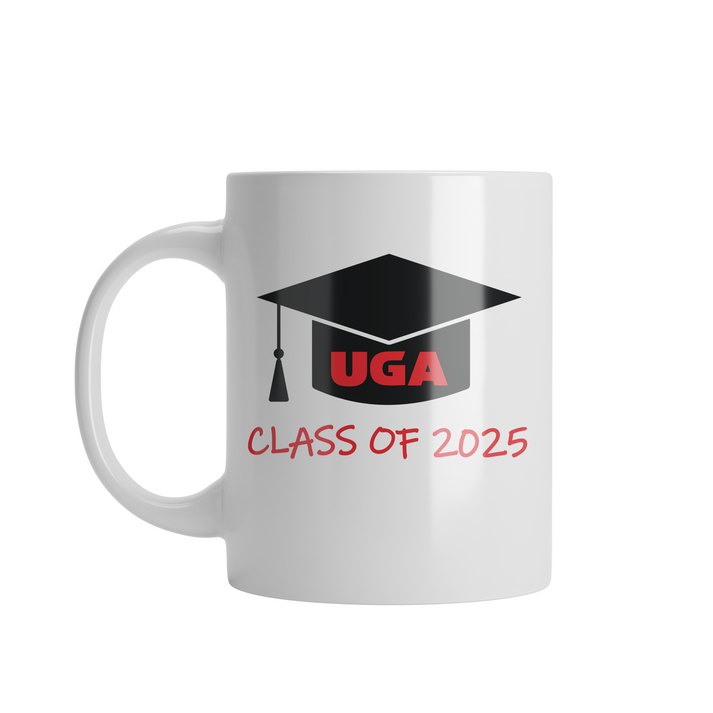 UGA Graduation Mug – Class of 2025 | Cap Design Gift – DawgZilla Sports